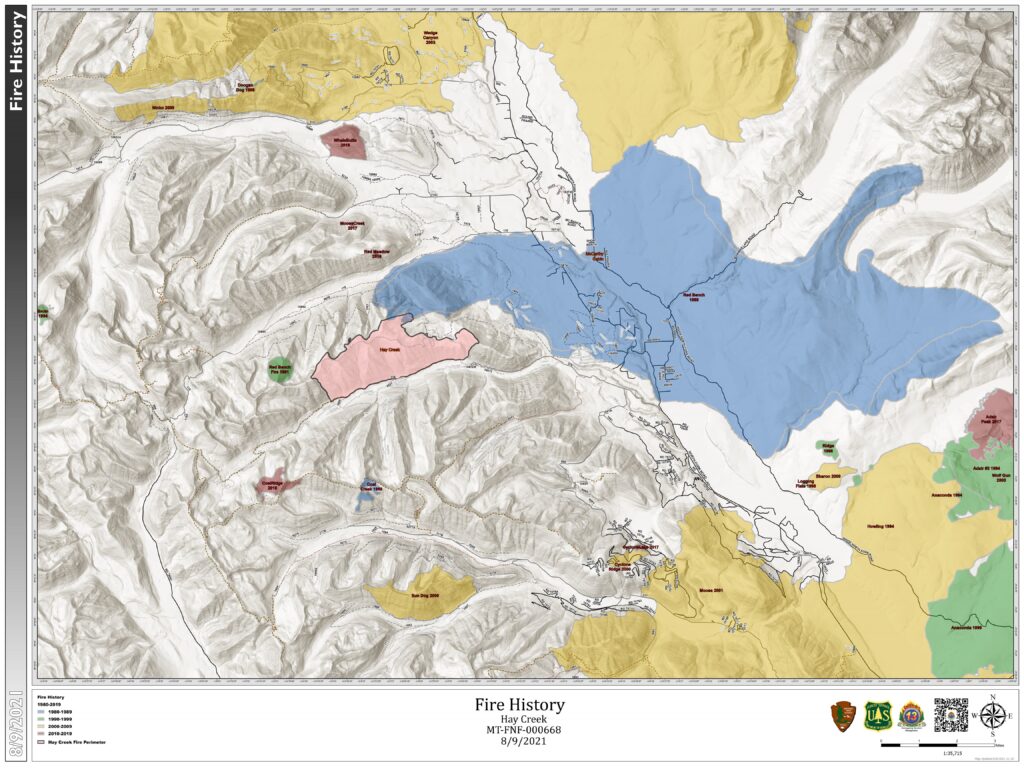 North Fork Fire History Map as of August 9, 2021 – NFLA